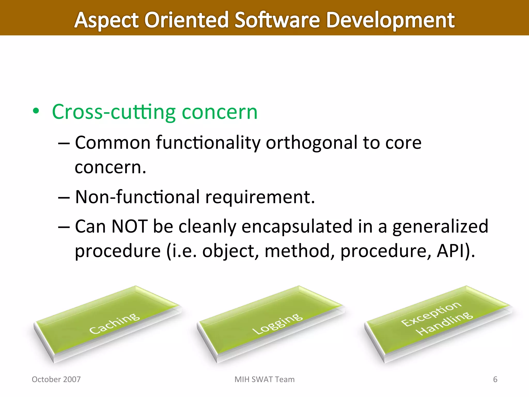 Aspect Oriented Software Development | PDF