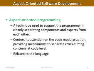 Aspect Oriented Software Development | PDF