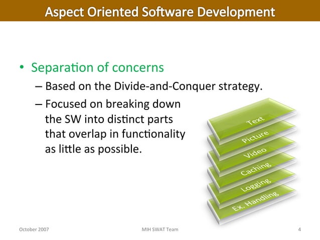 Aspect Oriented Software Development | PDF