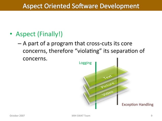 Aspect Oriented Software Development | PDF