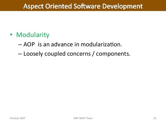 Aspect Oriented Software Development 