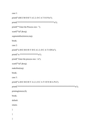 M.TECH 1ST SEM COMPUTER SCIENCE AOS LAB PRGMS 2014 | PDF