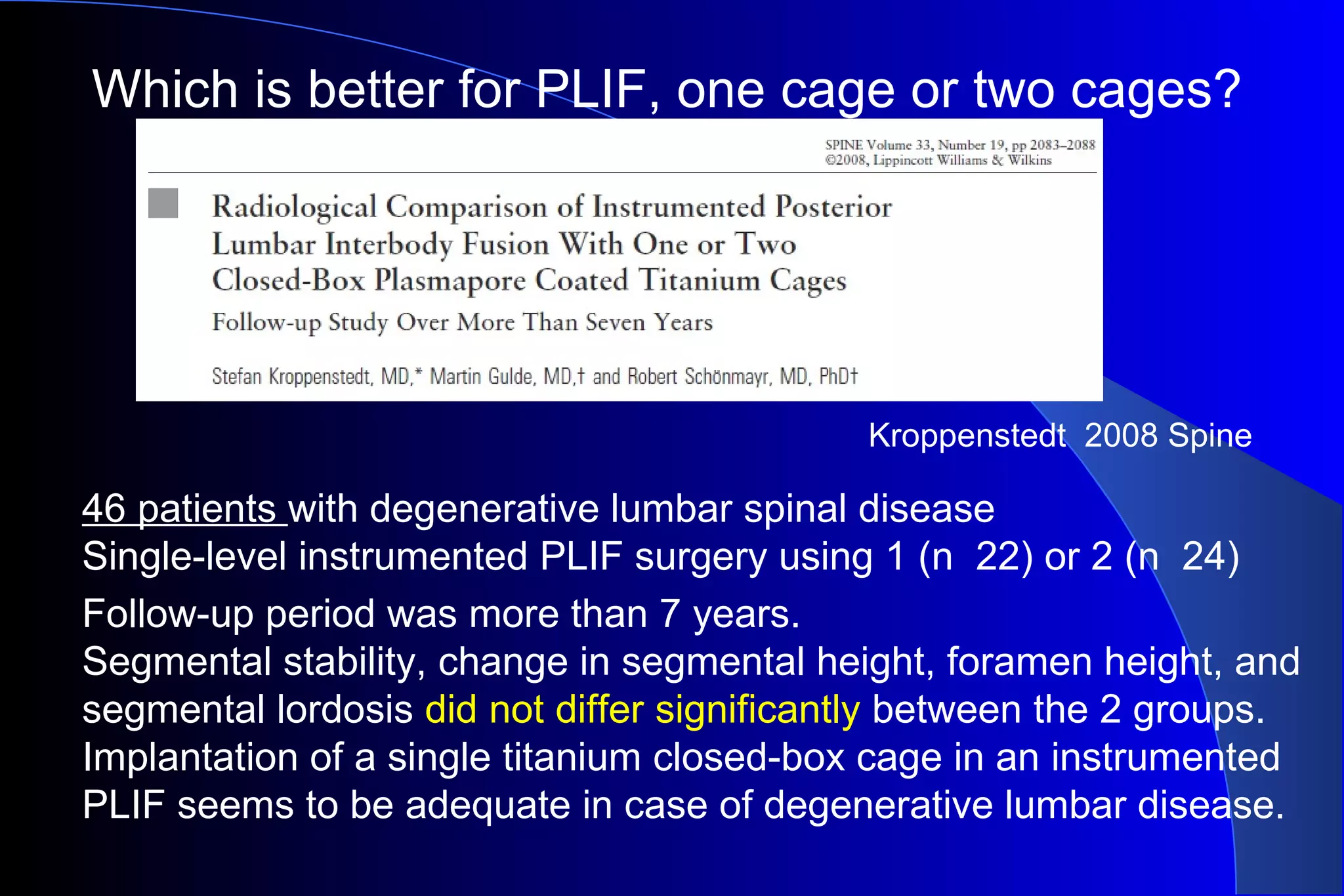 AOSPINE2010TLIF | PPT