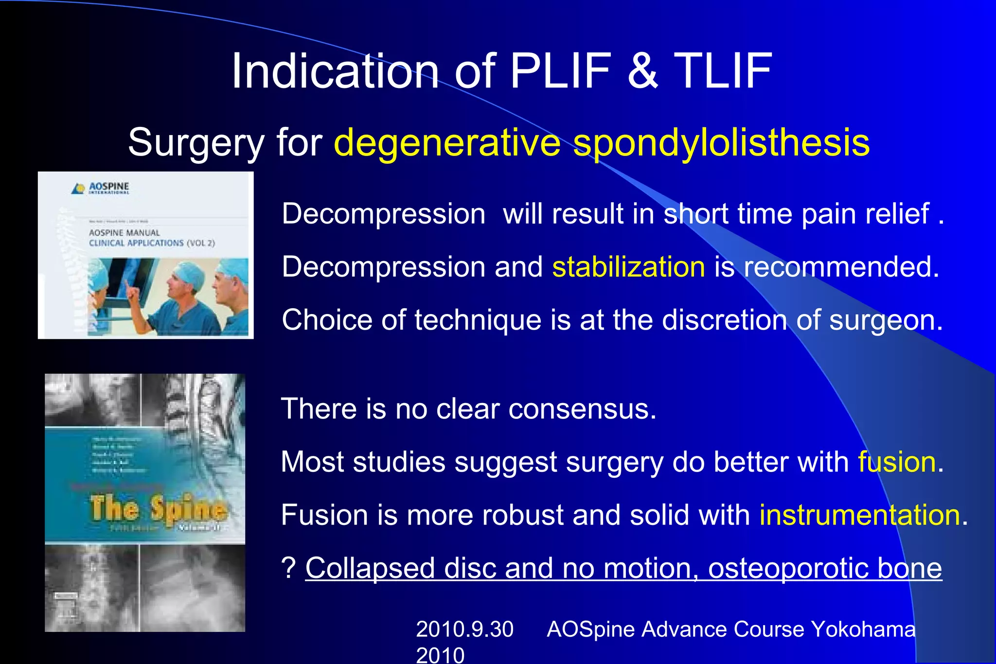 AOSPINE2010TLIF | PPT