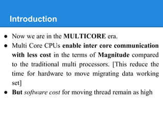 Fast switching of threads between cores - Advanced Operating Systems | PDF