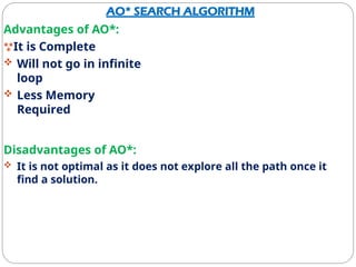 AO Star Algorithm in Artificial Intellligence | PPT