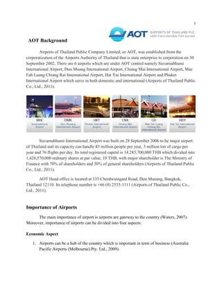 Airports of Thailand: Aviation Industry in Thai State Enterprise | PDF