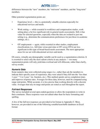 Aota member participation survey may 2009 | PDF