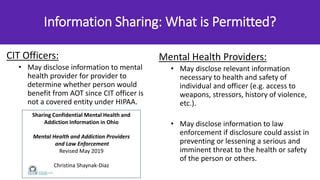 Assisted Outpatient Treatment (AOT) for CIT officers | PPTX