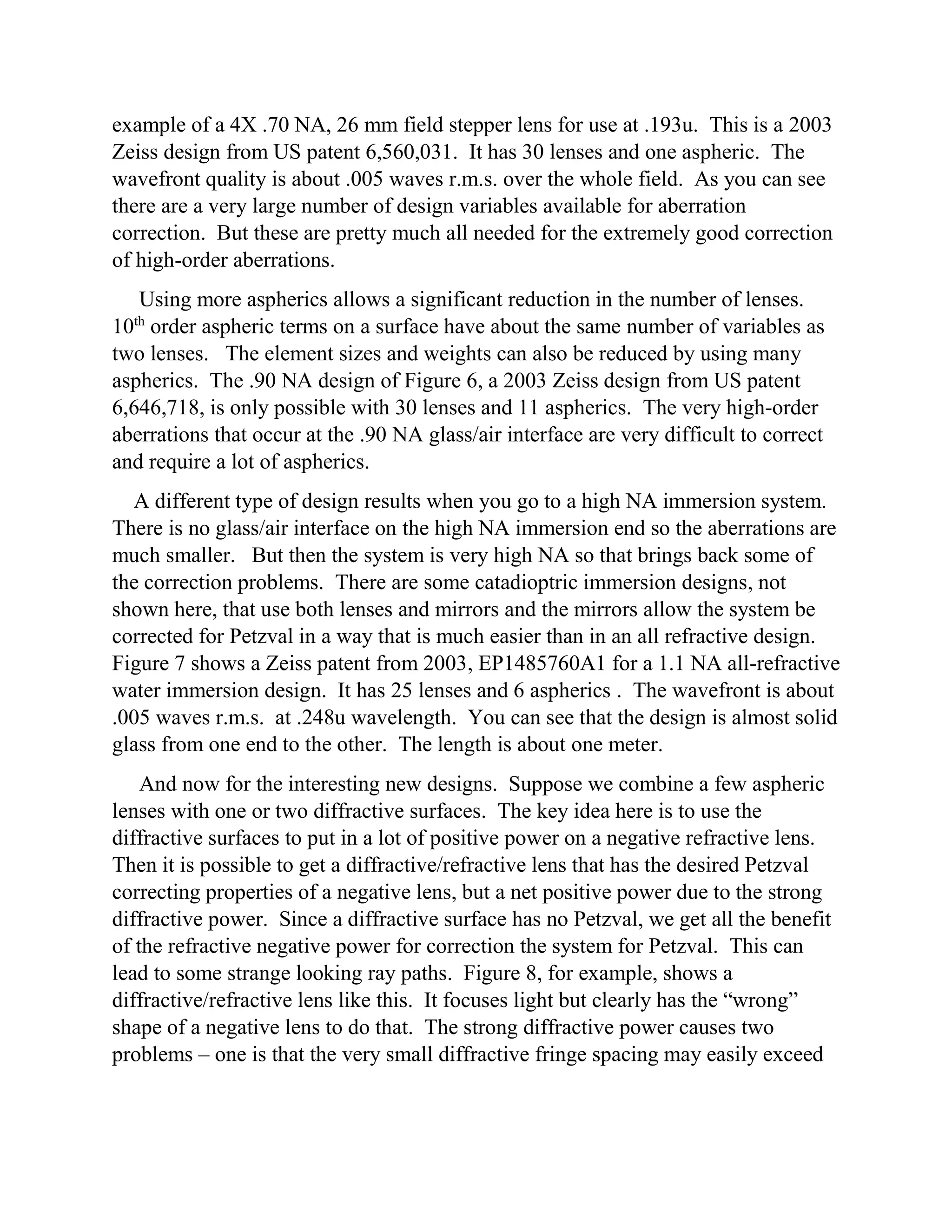 The consequences of Petzval correction in lithographic system design | PDF