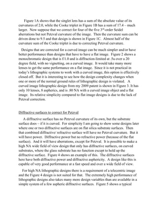 The consequences of Petzval correction in lithographic system design | PDF