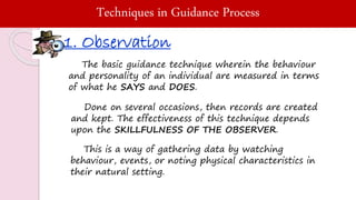 Group 2 techniques used in guidance process | PPTX