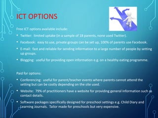 Developing a partnership with parents in Early Years Learning settings ...