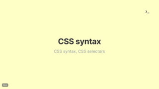 CSS syntax | PDF