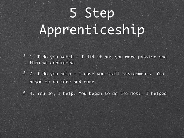 Simple Apprenticeship process | PPT
