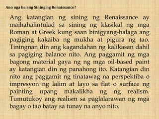 Sining sa Renaissance Period | PPTX