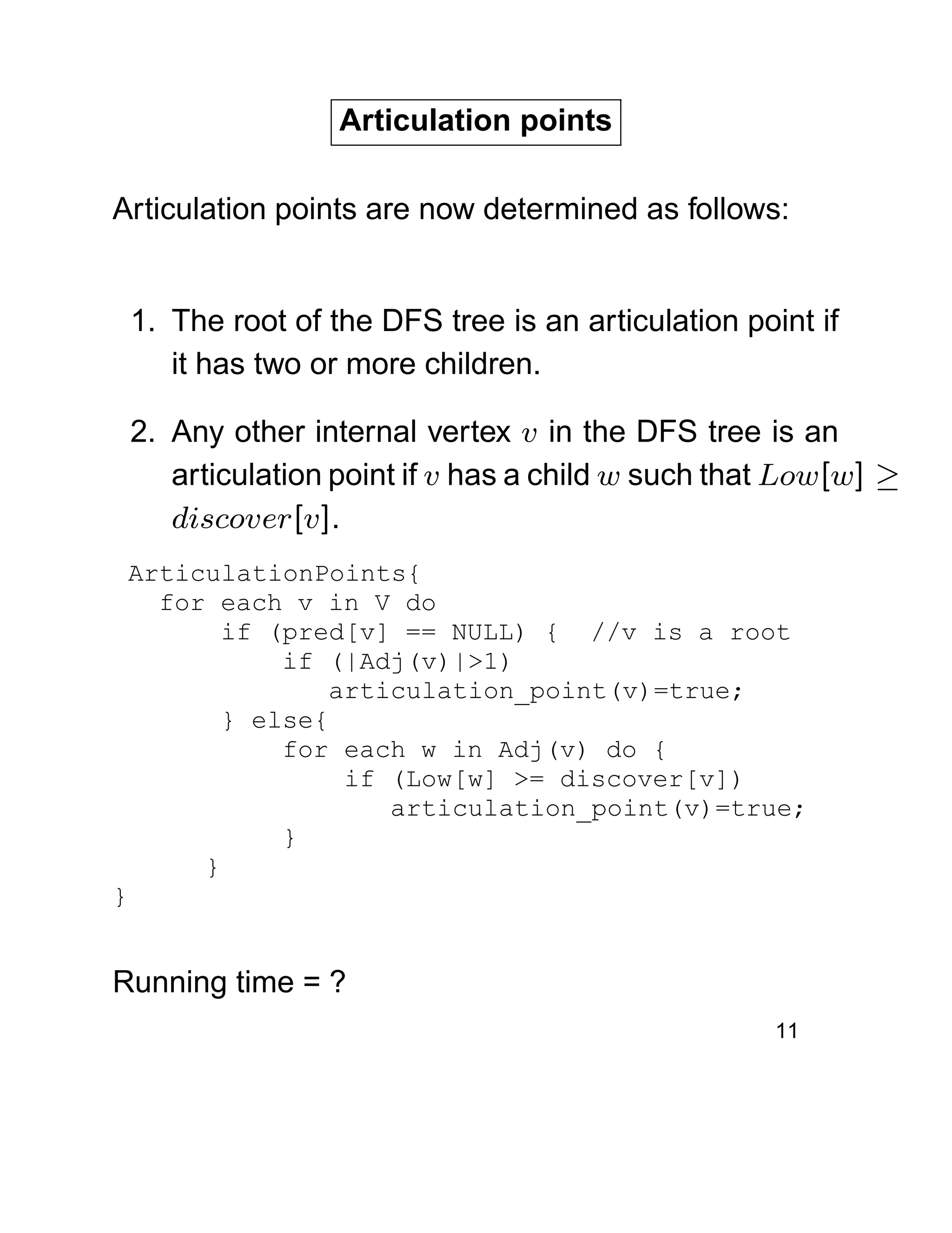 articulation points in graph | PDF