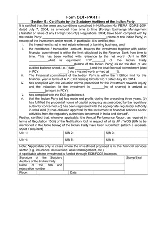 Simplification in Overseas Direct Investment Reporting | PDF