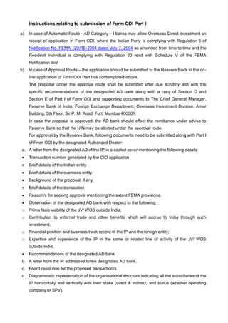 Simplification in Overseas Direct Investment Reporting | PDF