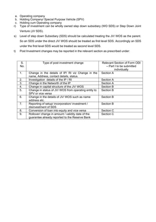 Simplification in Overseas Direct Investment Reporting | PDF