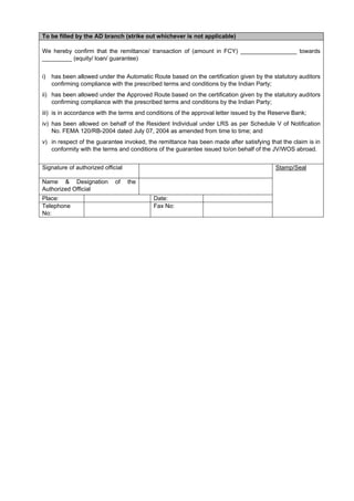 Simplification in Overseas Direct Investment Reporting | PDF