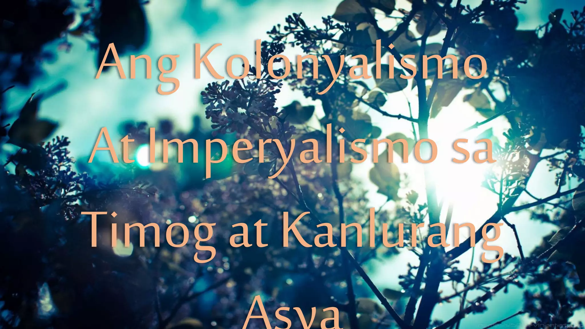 Ang Kolonyalismo at Imperyalismo sa Timog at Kanlurang Asya | PPTX