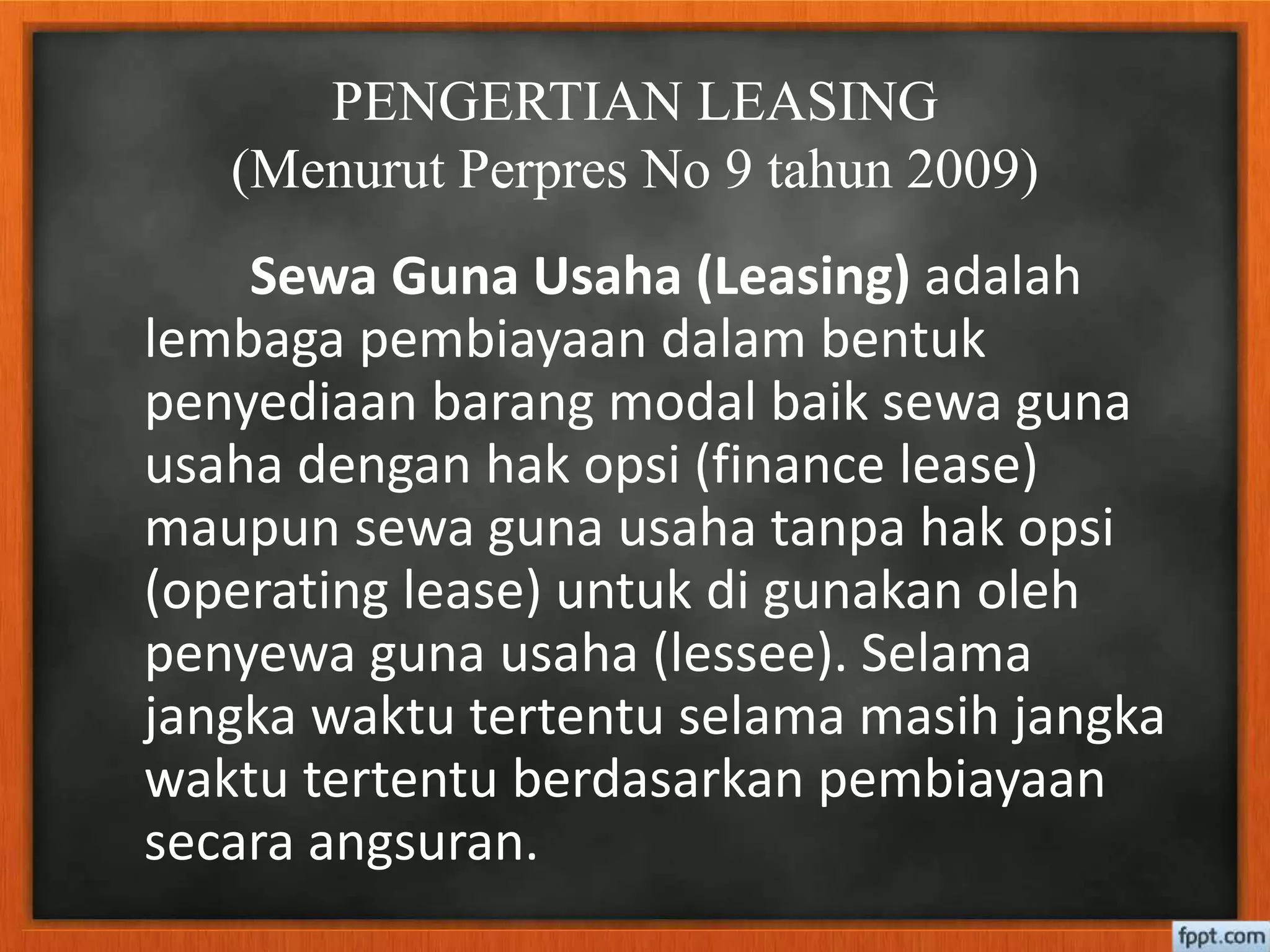 SEWA GUNA USAHA (LEASING) | PPTX