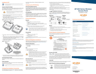 Aruba AP 22X Installation Guide | PDF
