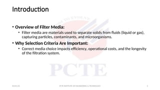 Selection criteria of Filter Media based on application | PPT