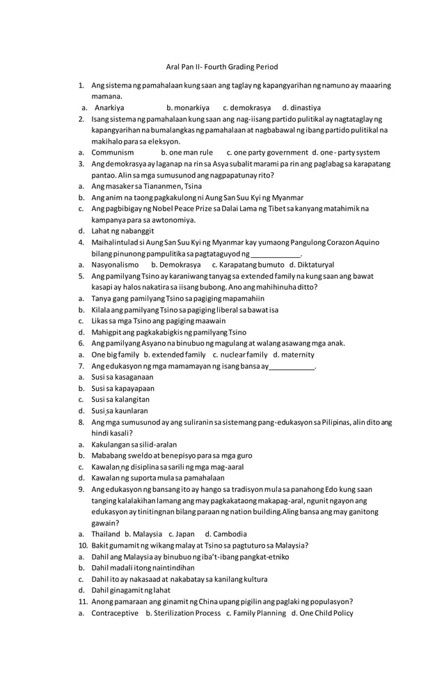 Ap 4th grading | DOCX