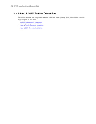 Ap 5131 access point antenna connection guide | PDF