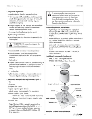 (Ap 8210) millikans oil drop manual | PDF