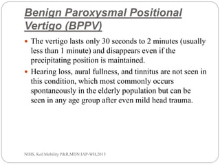 BPPV - Physical Diagnosis and Management | PPTX