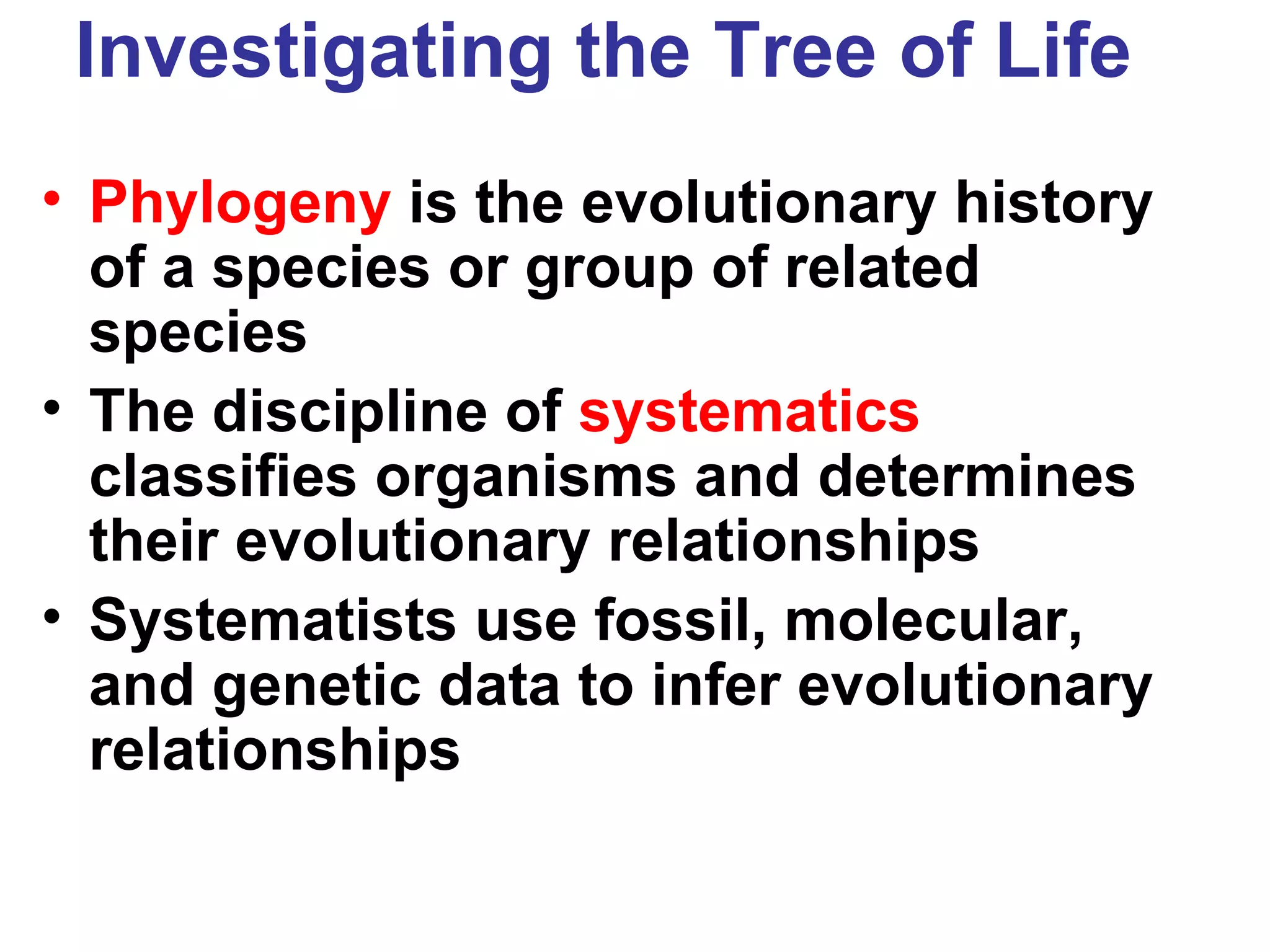 Ap Chapter 26 Evolutionary History Of Biological Diversity | PPT