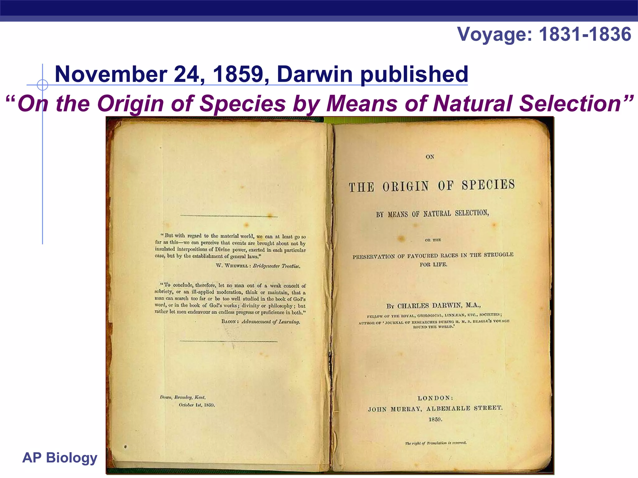 AP Biology - Charles Darwin | PPT