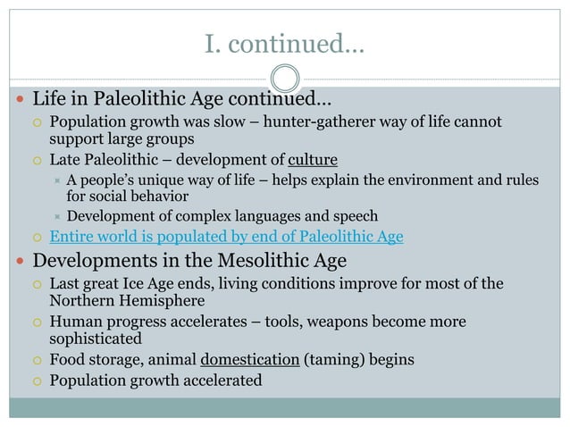 ap-early-human-history-notes1.ppt | Geology | Science