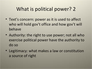Ap Gov Ch1 | PPT | Civic affairs | Politics