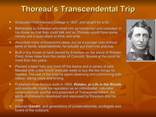 Ap ism transcendentalism b | PPT