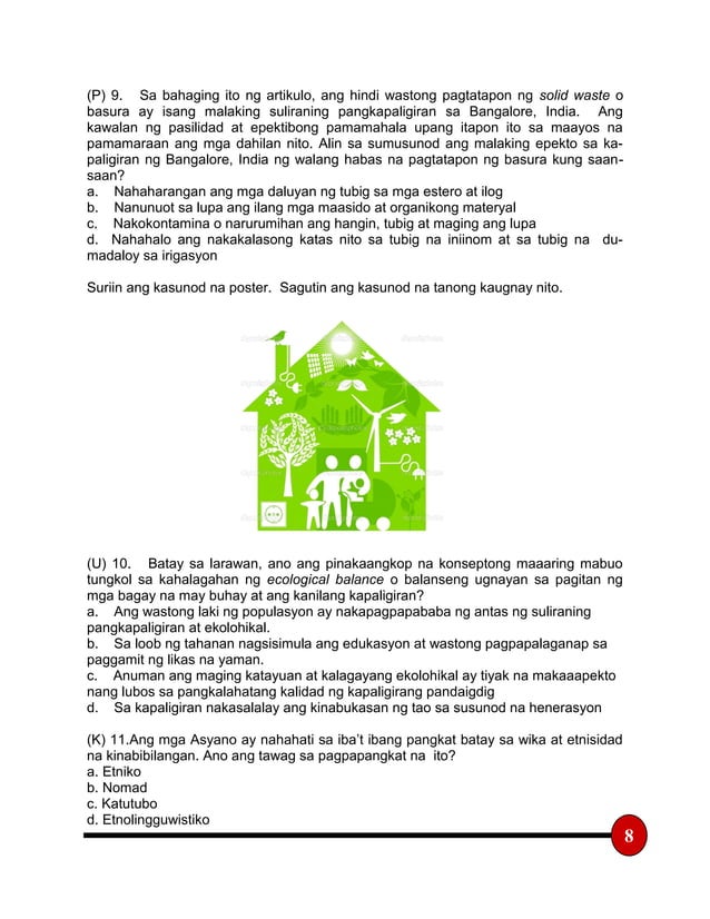 Ap lmg8 q1. (1) final - grade 8 learning modules | PDF