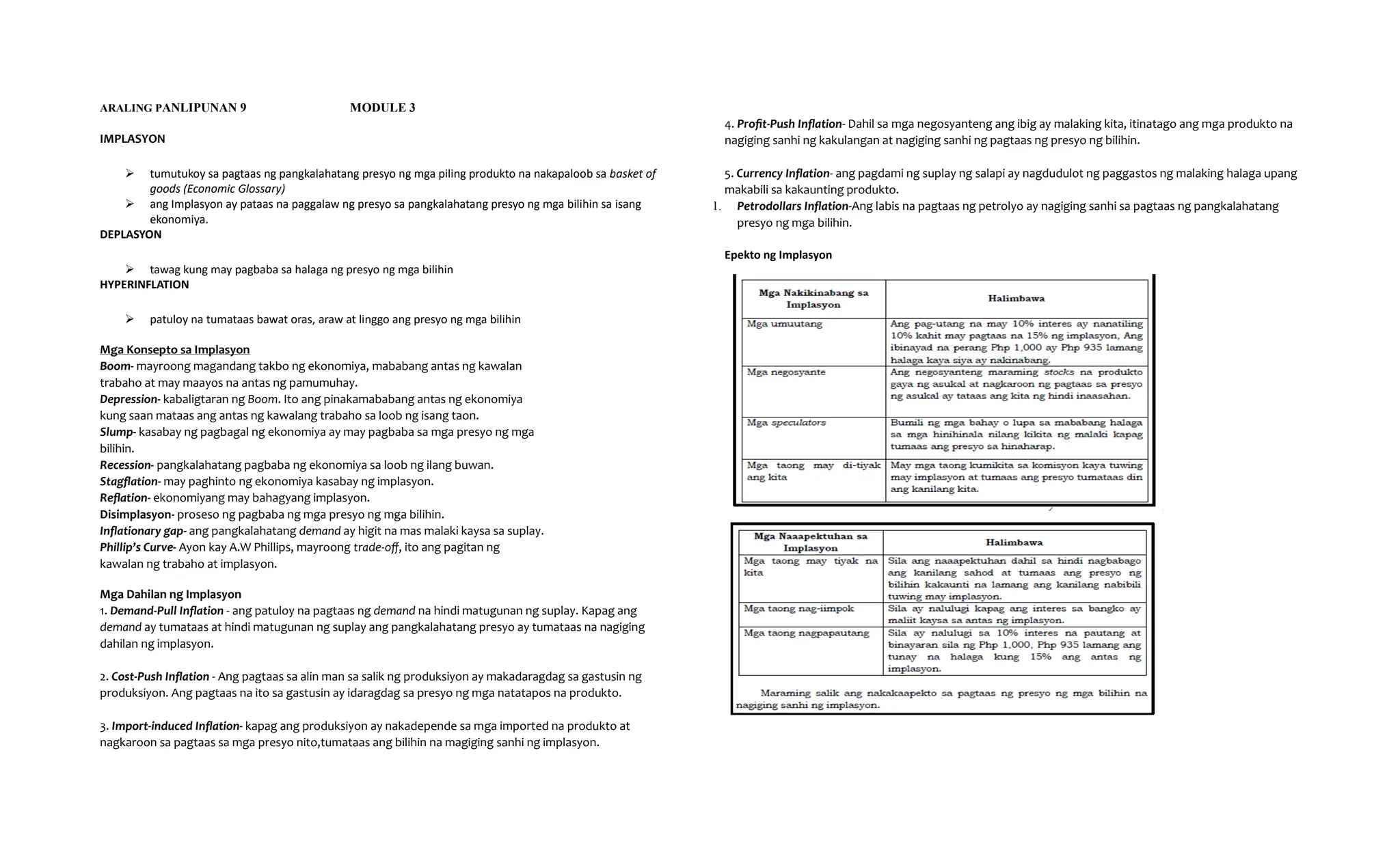 Araling panlipunan grade 9. -notes.docx