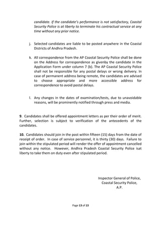 Ap police-recruitment | PDF