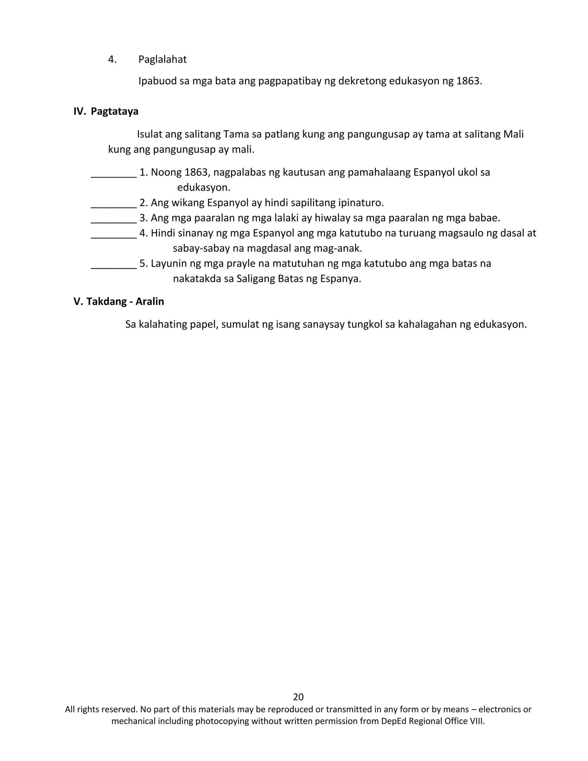 Araling Panlipun 6 K-12 Teacher's Guide Q1 | PDF