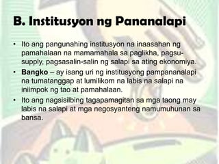 Sektor ng pananalapi | PPTX