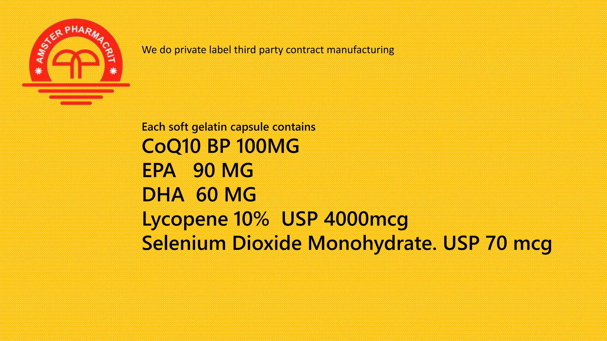 Softgel Caps Third Party Manufacturing -drug formulations | PPT