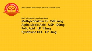 Softgel Caps Third Party Manufacturing -drug formulations | PPT