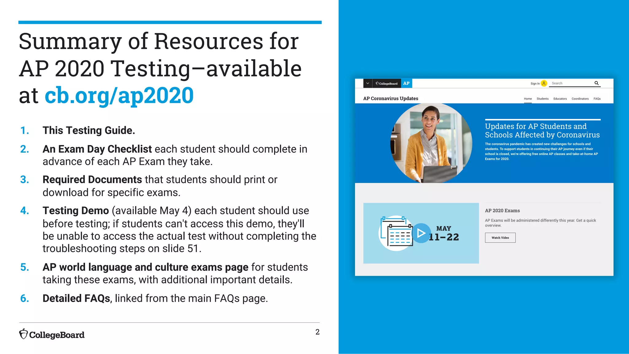 2020 AP Testing Guide | PPT