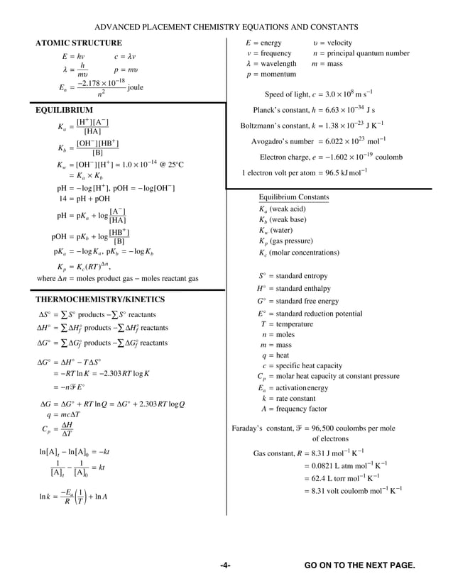 Chemistry Ap Free-Response Questions 2009 | PDF