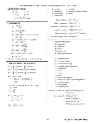 Chemistry Ap Free-Response Questions 2009 | PDF