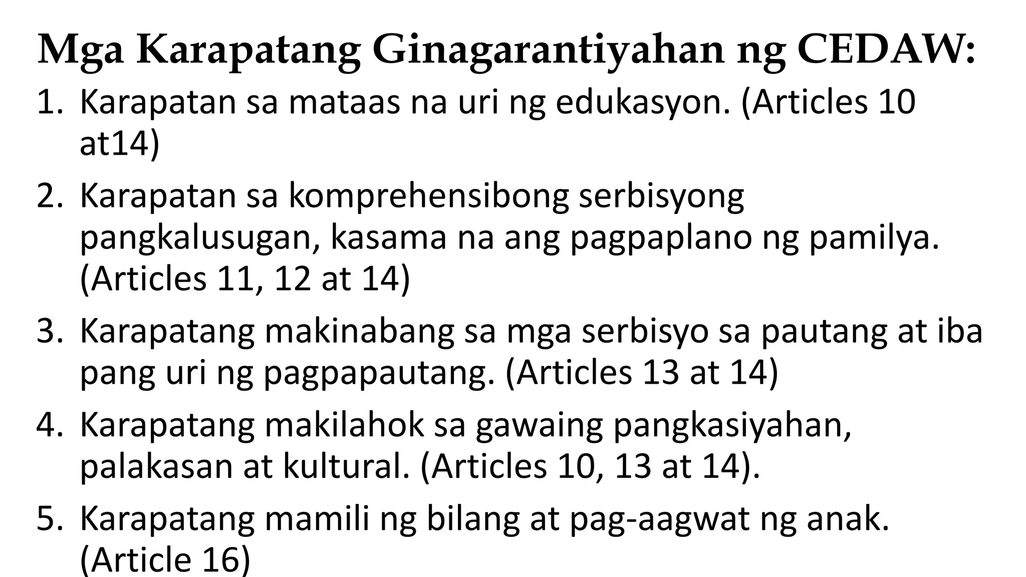 ARALING PANLIPUNAN_P10-CEDAW Q3_PAKSA_2_ | PPTX