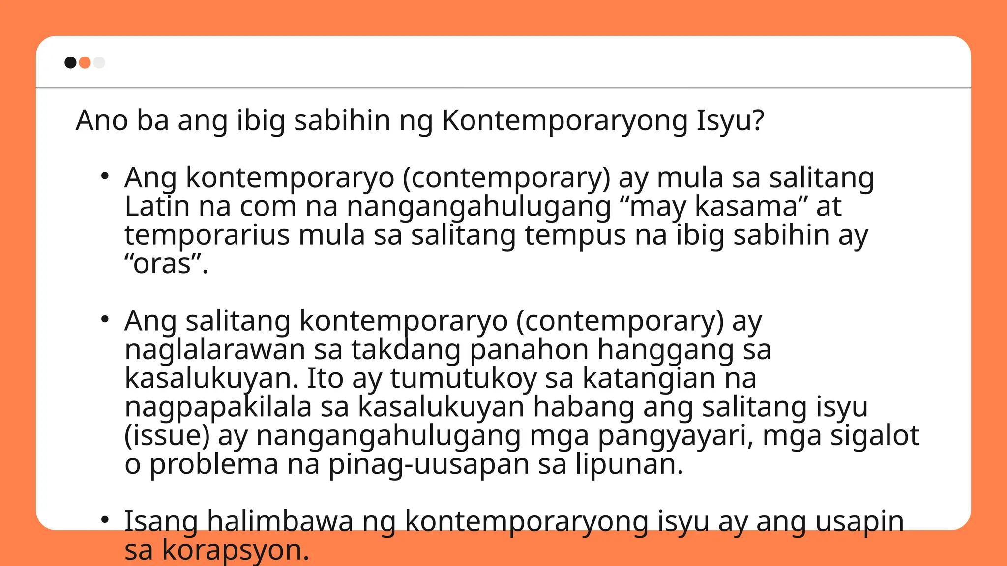 Araling panlipunan Module 1 Kontenporaryong isyu | PPTX